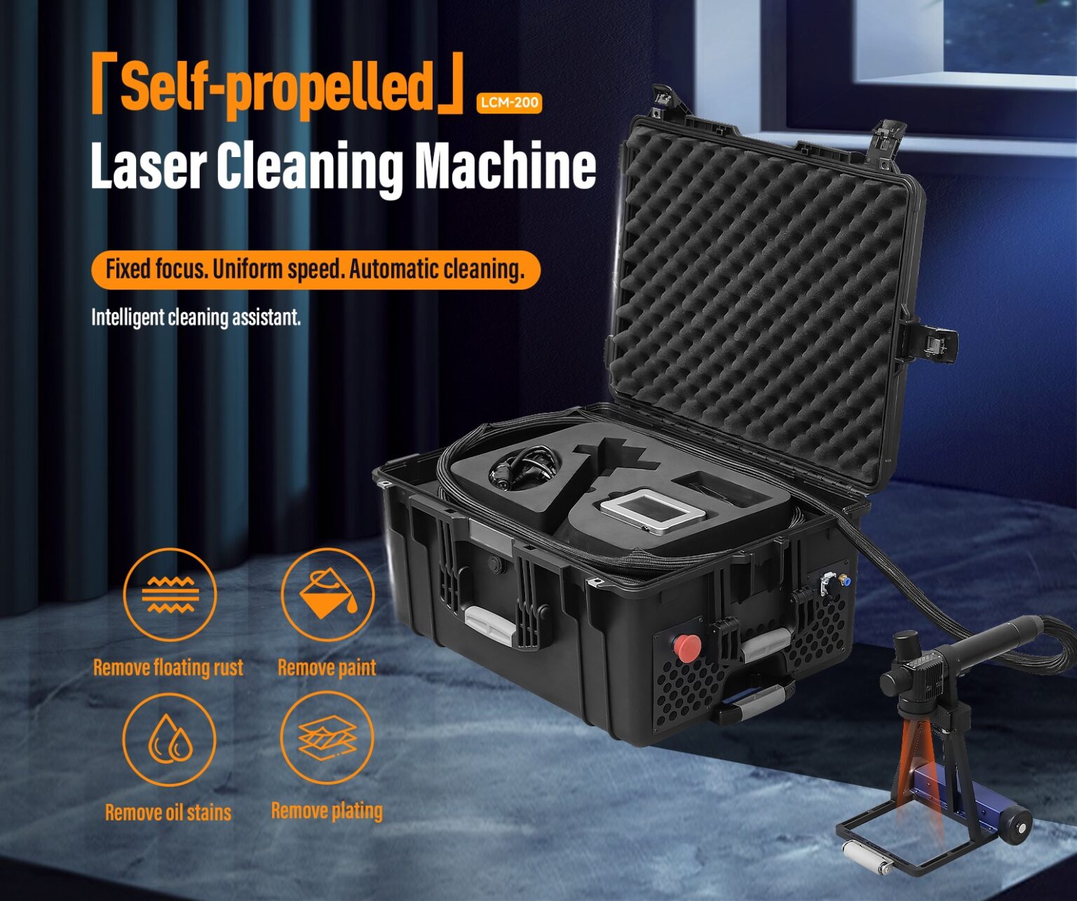 200W Self-propelled Pulsed Laser Cleaning Machine - Bare Metal Laser